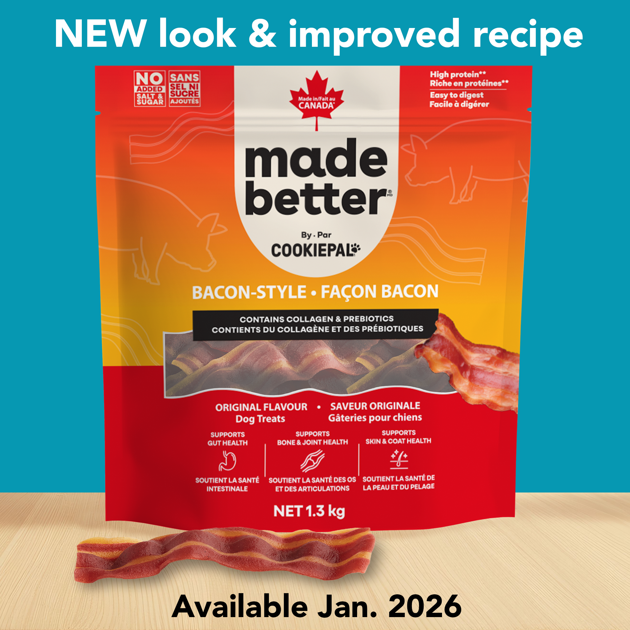 Bacon Style Treats with Collagen & Prebiotics – COOKIE PAL